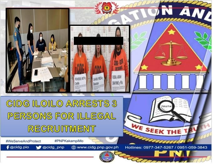 CIDG ILOILO ARRESTS 3 PERSONS FOR ILLEGAL RECRUITMENT | Mercan Canada ...